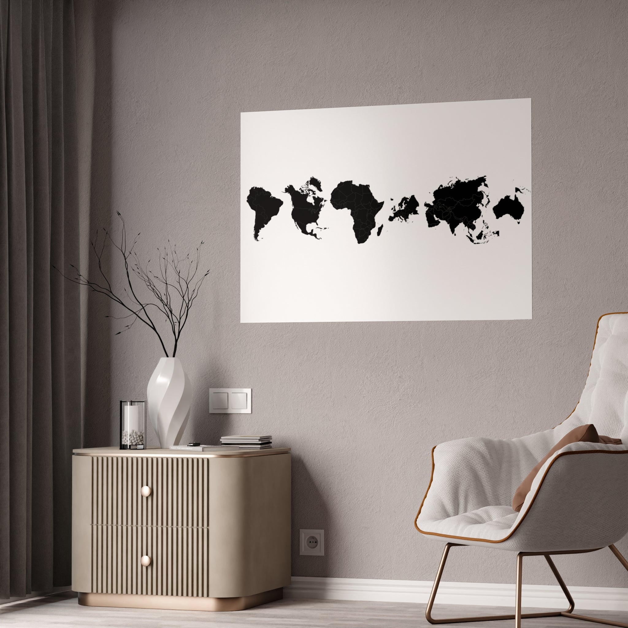 Deconstructed World Map (Gloss) – Fabled Fare