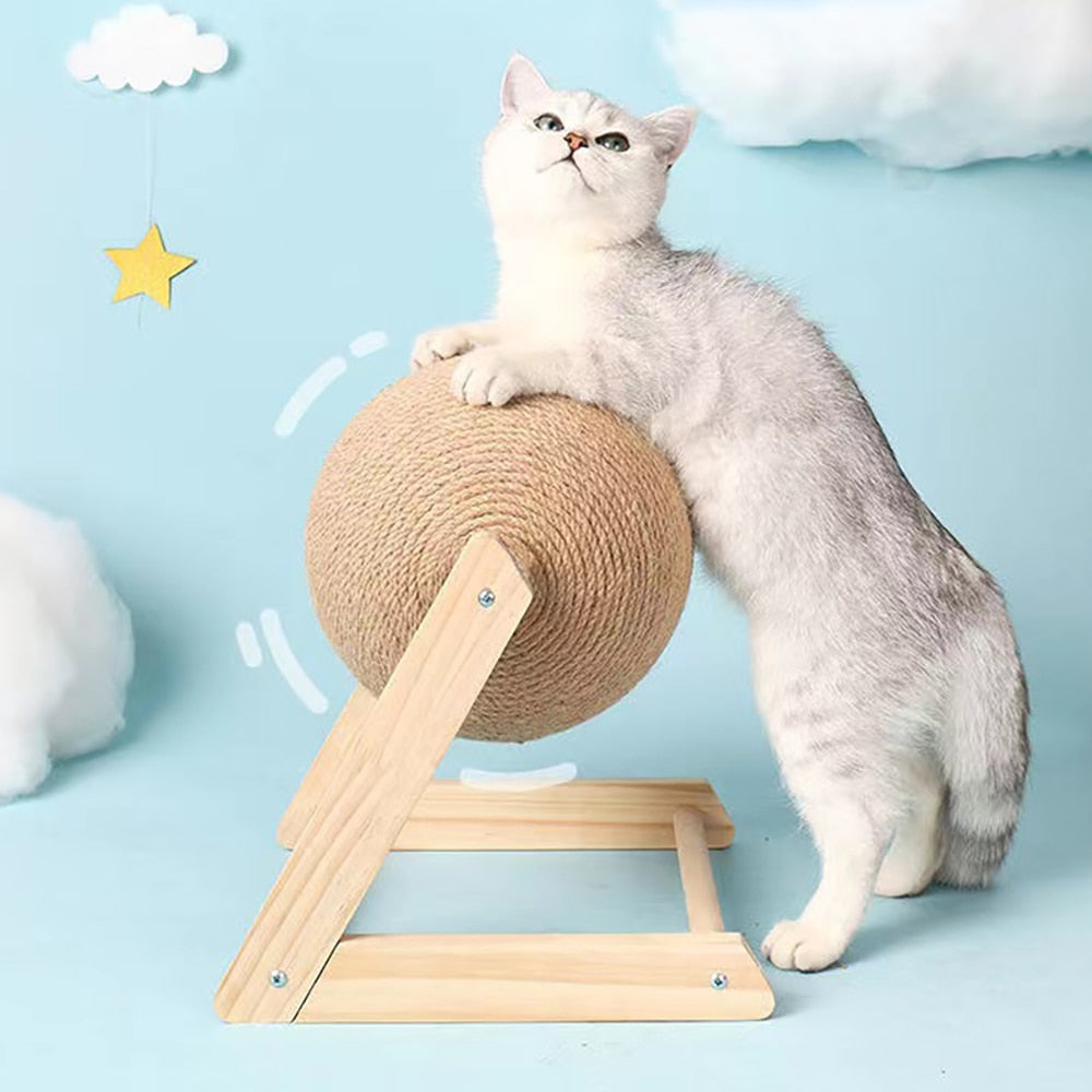 KittyPlay - Natural Sisal Cat Scratching Ball – Fabled Fare